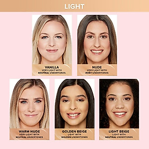 Too Faced Born This Way Natural Finish Longwear Liquid Foundation | Medium-To-Full Coverage | Hydrating + Oil Free, 1 Fl Oz, Light Beig