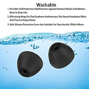 Earbud Tips Wing Tips Earbud Replacement Tips Replacement Earbud Tips Earbuds Replacement Tips Earbud Covers Compatible with Galaxy Buds SM-R170 Headphone 3 Pairs SML+Ear Tips 3 Pairs SML Black