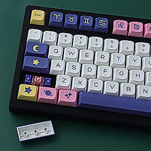 JOMKIZ Keycaps,132 Keys PBT Keycaps Set Constellation XDA Profile Dye Sublimation Customized US Layout Keycaps for with Cherry MX Switches Mechanical Keyboards