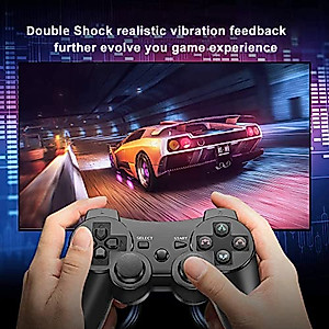 Kujian Game Controller 2 Pack Wireless 6-axis Dual Motors High Performance Gaming Controller for P3 with 2 USB Charging Cord