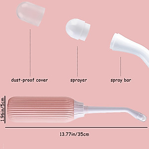 Draduo Portable Bidet Handheld Personal Hygiene Refresher Feminine Washers Portable Toilet Butt Cleaner Feminine Menstrual Pubic Care Fart Washer Bidet Spray Bottle for Home/Travel/Outdoor(500ml)