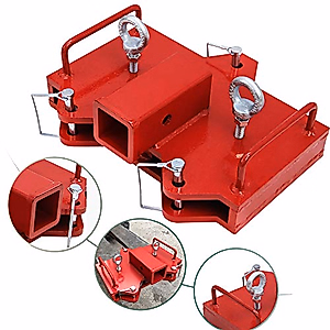 NIXFACE Forklift Trailer Hitch Attachment —2" Trailer Hitch Receiver for Dual Pallet Forks…