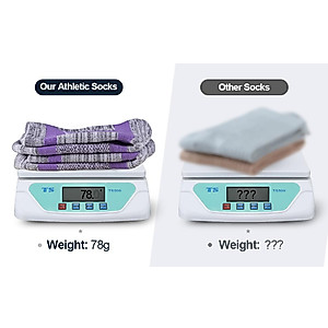 YUEDGE Women's Outdoor Hiking Socks Moisture Wicking Cotton Cushioned Crew Athletic Socks Padded Boot Socks For Women Size 6-9, Mulitcolor, 5 Pairs