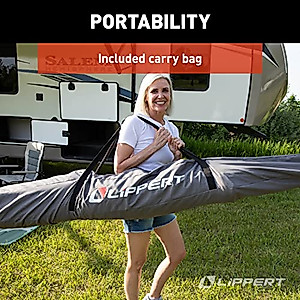 Lippert Picnic Popup Gazebo Tent for Camping, Patios and Easy Outdoor Shelter - 12' x 12', Brown