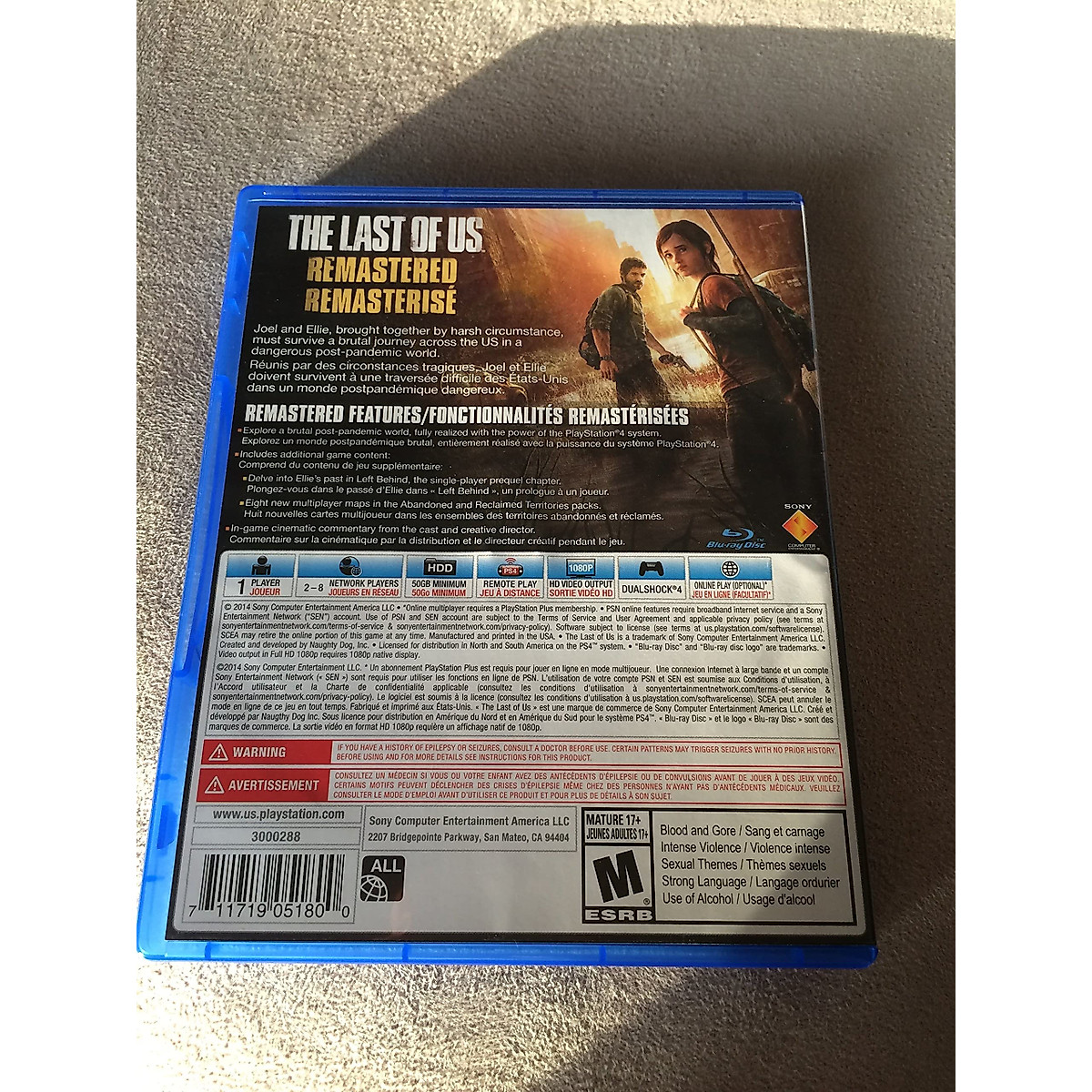 PS4 THE LAST OF US REMASTERED (US) [video game]
