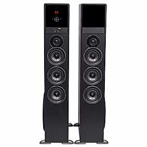 Rockville TM150B Black Home Theater System Tower Speakers 10" Sub/Bluetooth/USB