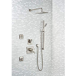 Delta Faucet Vero 3-Setting Shower Handle Diverter Trim Kit, Diverter Valve Trim Kit Brushed Nickel, 3 Way Shower Diverter, Delta Diverter Trim, Stainless T11853-SS (Valve Not Included)