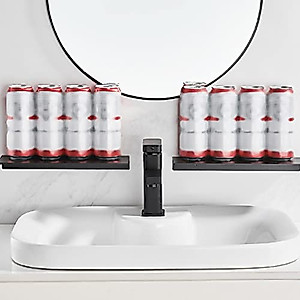 DOITOOL Metal Wall Shelves Metal Floating Shelf Hanging Rack: Aluminum Alloy Wall- Mounted Shelf Wall Mounted Storage Shelf Bookshelf for Bedroom Living Room Kitchen Office 50cm Metal Wall Shelf