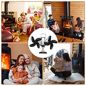 foedo Wood Stove Fan，Heat Powered Stove Fan for Heater/Wood/Pellet/Fireplace, Upgrade Dual Motors 8-Blade, Efficiently Circulate Warm Air(compatible with for Mr Buddy heaters)