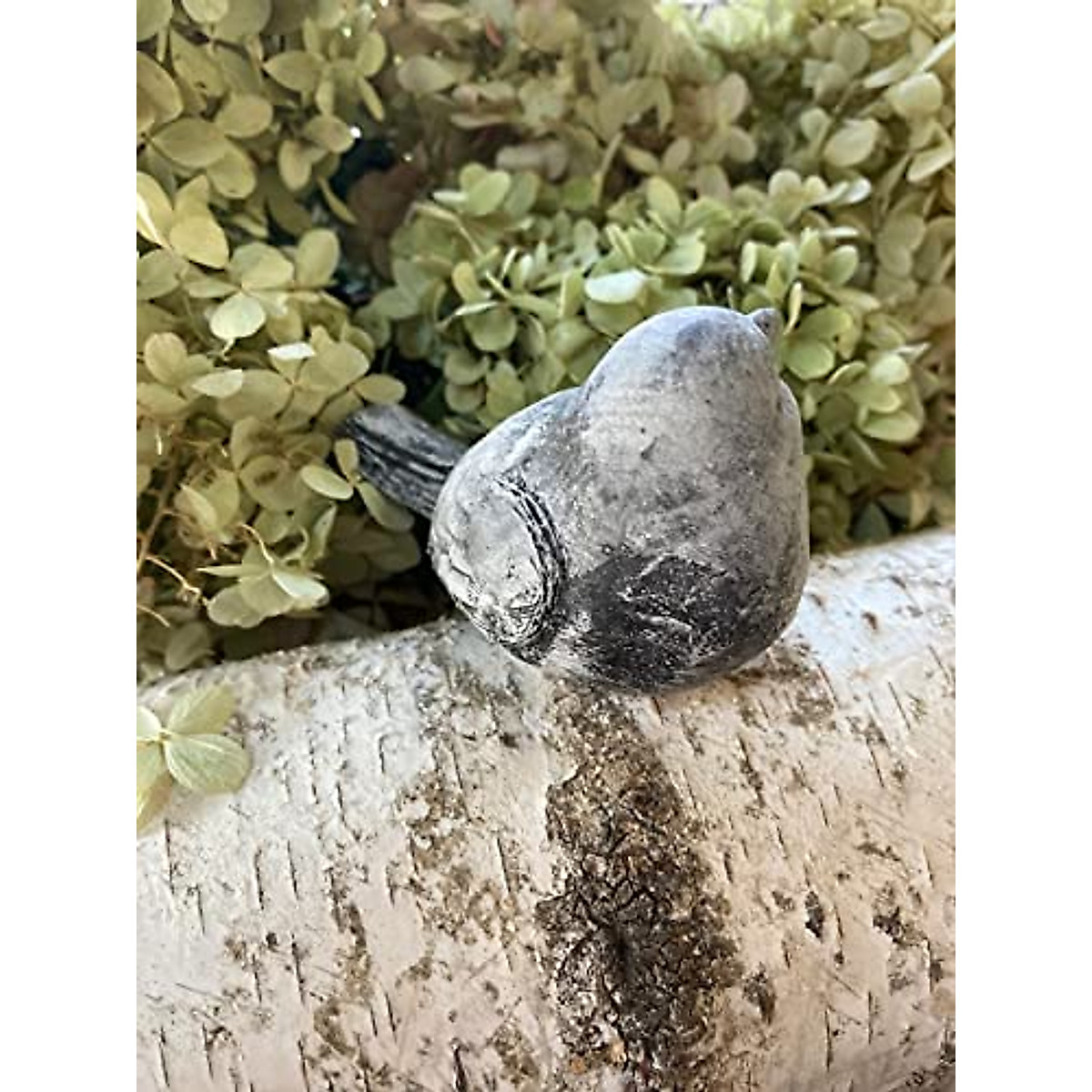 Outdoor Yard Decor, Fairy Garden Accessories, Housewarming Gift for Bird Lovers, Resin Stone Tabletop Figurines Set of 2