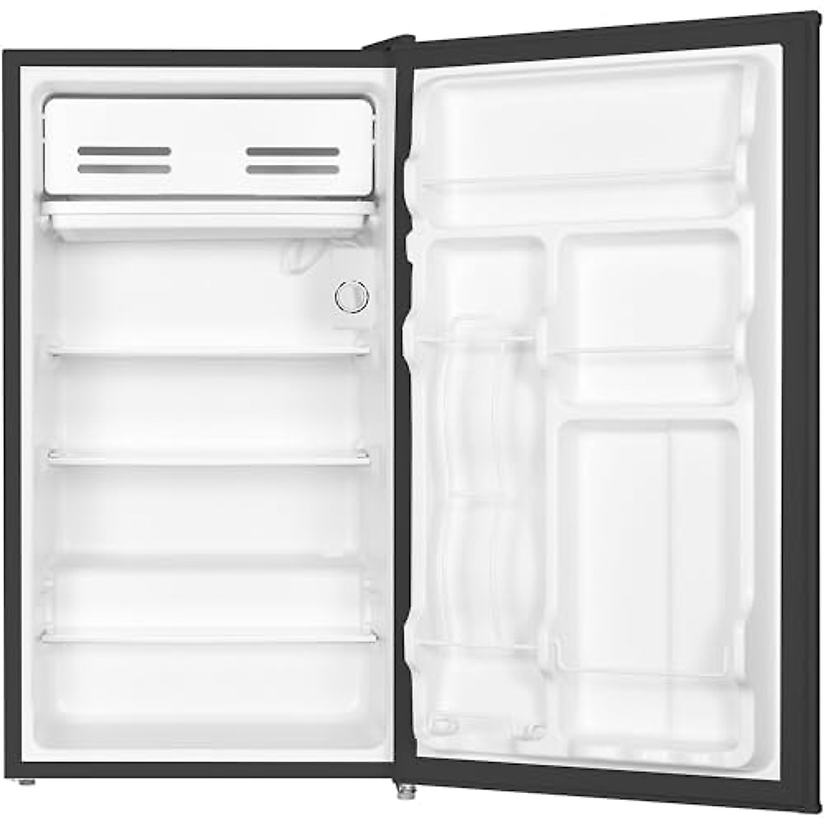 Keystone Energy Star 3.3-Cu. Ft. Single-Door Small Refrigerator with Full-Width Freezer Compartment, Compact Drink and Snack Mini Fridge for Dorm Room, Bedroom, Apartment, and Office in Black