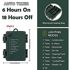 Globe String Lights, 14Ft/30 LED Fairy String Lights Starry, 8 Modes Outdoor Indoor Battery Operated Lights with Timer Christmas Decorations Lights for Patio Garden Bedroom Party Wedding Warm White