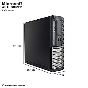 DELL OPTIPLEX 390 DT Desktop Computer, Intel Core I3-2100 3.1GHz, 8GB DDR3, 1TB, DVD, WIFI, HDMI, VGA, Bluetooth 4.0, Windows 10 Professional 64 Bit (Renewed)