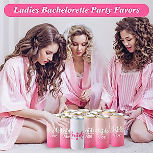 Roowest 12 Pcs Bachelorette Party Can Sleeves Brides Babes Can Cooler Wedding Party Favor for Bridesmaids Bachelorette Party Supplies for Wedding Bridal Shower Party Bridesmaid Gifts(3.5 x 5.9'')
