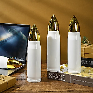 Suttmin 4 Pcs Birthday Gifts for Him DIY Sublimation Bullet Double Wall Tumbler Cups Travel Mug Insulated Coffee Water Bottle Fathers Day from Wife Daughter Son Anniversary Presents for Men Dad