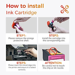 901XL Ink Cartridge Remanufactured Replacement for HP 901XL 901 XL for Officejet J4680 J4500 J4540 J4550 J4580 J4660 J4680C J4524 J4624 J 4640 ( Black, Tri-Color)