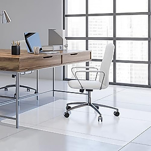 Futurwit Chair Mat for Hard Floors, 60'' x 46'' Transparent Floor Mat for Office, Plastic Desk Chair Mats, Clear Floor Protector Mat for Office, Home - Rectangle