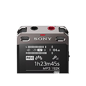 Sony ICDUX560BLK Digital Voice Recorder 1" Black