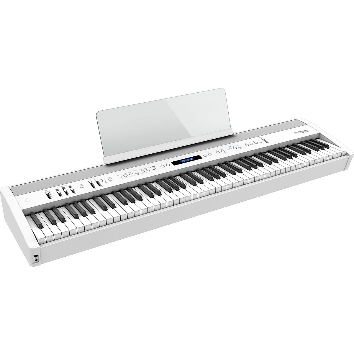 Roland FP-60X 88-Key Digital Piano - White Bundle with Roland KSC-72 Stand, Roland KPD-90 Three Pedal Unit, Bench, Instructional DVD, Online Piano Lessons, and Austin Bazaar Polishing Cloth