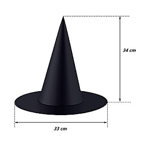 3 PCS Wizard Hats Black Witch Hat Kids Hats Halloween Costume Party Decoration Accessories