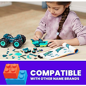MEGA Construx Hot Wheels Monster Trucks Toy Car Building Set, MEGA-Wrex with 187 Pieces, 1 Micro Action Figure Driver, Red, Kids Age 5+ Years