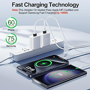 xiwxi [4 Pack] USB to USB C OTG Adapter,[2*Type C Female to A Male Charger Converter]&[2*USB C Male to USB 3.0 Female Adapter] Thunderbolt 4 Converter iWatch 8 9 ,iPhone 15 14 13 Pro Max,Car,Samsung