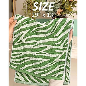 Jacquotha Zebra Stripe Hand Towels for Bathroom Kitchen Multicolored - Cotton Face Towels Hand Towel Set of 4, Cute Patterned Towel, 29” x 13”