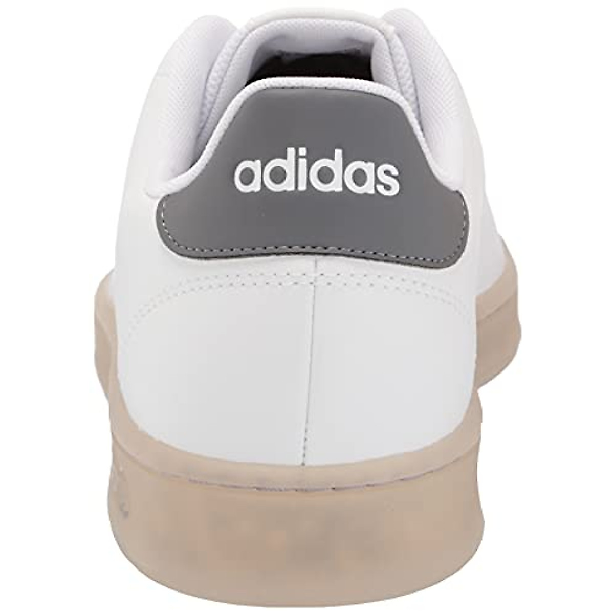 adidas Men's Advantage Eco Racquetball Shoe, White/White/Grey, 10