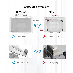 BoYata Laptop Stand, Laptop Holder, Multi-Angle Stand with Heat-Vent, Adjustable Notebook Stand for Laptop up to 17 inches, Compatible for MacBook Pro/Air, Surface Laptop, and so on (Silver)