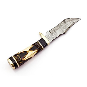 UK UNIQUE SHARP KNIVES Handmade Damascus Steel Small skinner knife SK-2021 Beautiful Handle