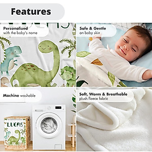 Honestchi Personalized Baby Blankets for Boys - Custom Name Blanket - Customized Gifts for Newborn Boy