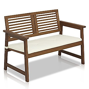 Furinno FG161167 Tioman Hardwood Outdoor Bench in Teak Oil, Natural