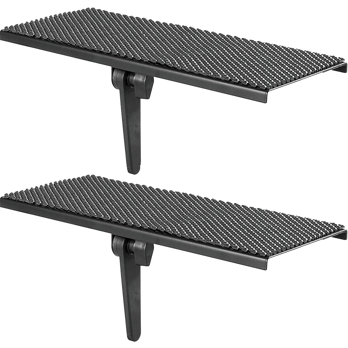 WALI TV Top Shelf 2 Packs, Monitor Shelf Mount Metal 12 x 5 Inch Flat Panel for Streaming Devices, Media Boxes, Speakers and Home Decor (TSH001-2), Black