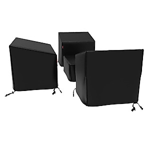 Outdoor Furniture Cover Waterproof, 4-Piece Patio Furniture Covers,includ: 2 Chair Covers 33"x32"x31", 1 loveseat Cover 58"x32"x31" and 1 Coffee Table Cover 46"x26"x13"