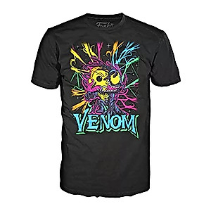 Black Light Venom (Eddie Brock) Funko Pop &Tee Size Large