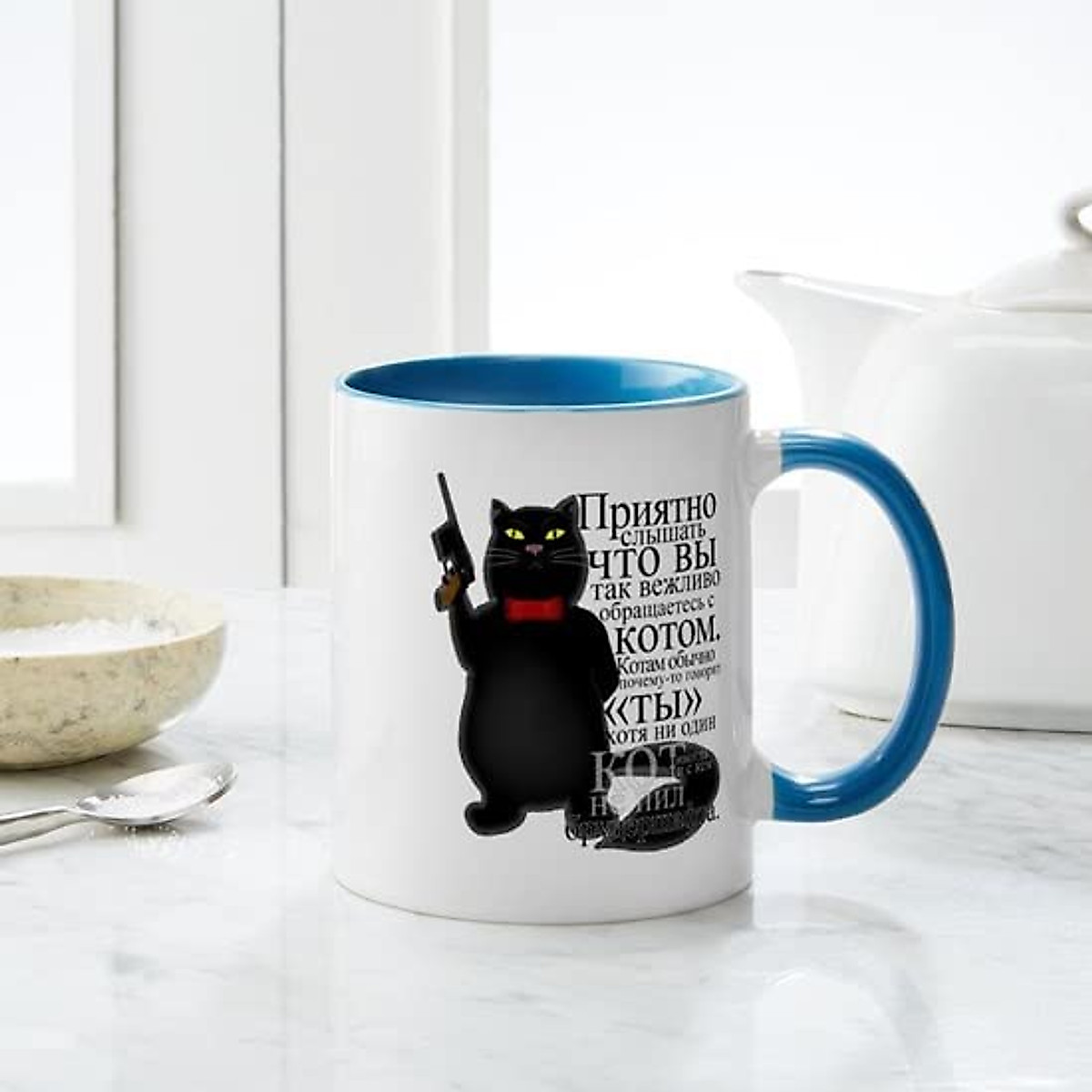 CafePress Cool Cat Behemoth (From Master And Margarita) Mugs Ceramic Coffee Mug, Tea Cup 11 oz