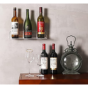 Sooyee Acrylic Shelves,6 Pack 15 Inch Floating Wall Mounted Shelves, Funko Pop Display Case,Invisible Kids Book Shelf,Picture Ledge Shelf Decor Accents,5MM Thick Bathroom Shelves,4.77" Wide,Clear