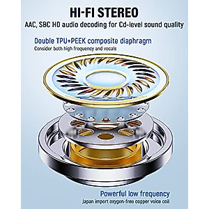 ORYTO Wireless Earbuds 35Hrs Playtime TWS Bluetooth 5.0 Headphones Hi-Fi Stereo Sound in-Ear Earphones Touch Control Headset with Charging Case & Built-in Mic for Call & Music