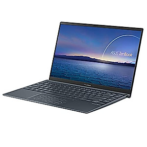 ASUS ZenBook 14 Ultra-Slim Laptop 14” Full HD NanoEdge Display, Intel Core i7-1165G7, 8GB RAM, 512GB PCIe SSD, NumberPad, Thunderbolt 4, Windows 10 Home, AI noise-cancellation, Pine Grey, UX425EA-EH71