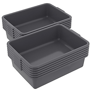 Gainhope 12 Packs Plastic Bus Tubs, 15 L Restaurant Commercial Bus Box