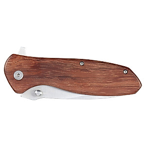 Performance Tool W9366 Quick and Easy Assisted Opening Pocket Knife with Stainless Steel Straight Edge Blade, Thumb Studs, and Pocket Clip