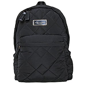 MARC JACOBS black quilted backpack M0011321, 11.5" (L) x 14" (H) x 4" (W)