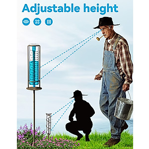 X-PREK New Upgrade Rain Gauge,Detachable Freeze Proof Glass Rain Guage Outdoor Decorative for Garden,Deck,Lawn,Landscape,Yard