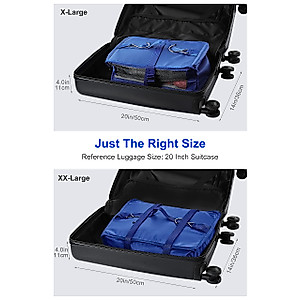 ELEZAY Hanging Packing Cubes Portable Closet 3-Shelf Travel Collapsible Compression Garment Organizer for Carry-on Luggage Suitcase Space Saver Bag XX-Large_No Side Pockets, Gray