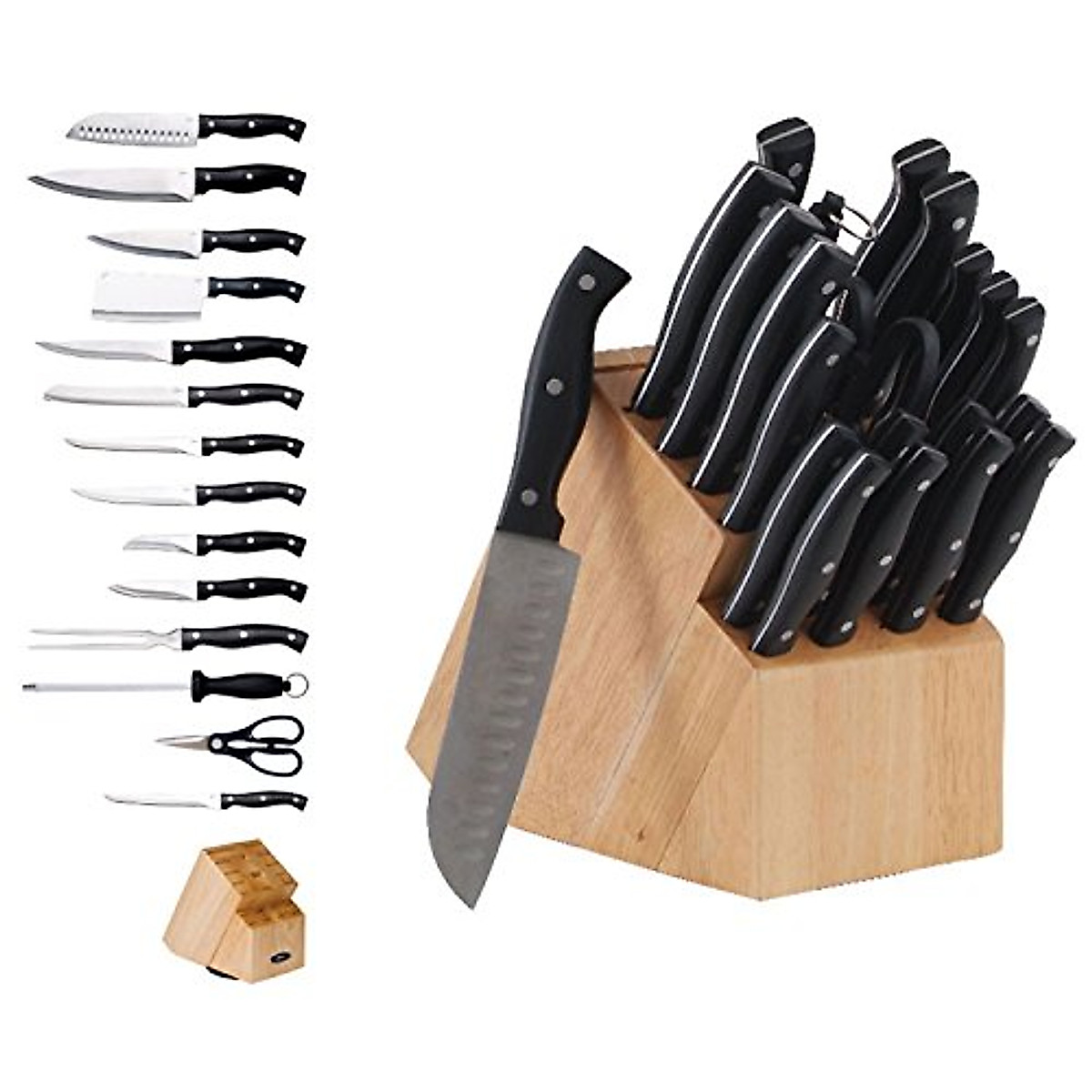 Oster Huxford Cutlery, 22 Piece, Black