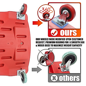 BESTOOL 40'' Heavy-Duty Mechanic Creeper with Durable Casters, Low-Profile Design, Magnetic Tool Plate