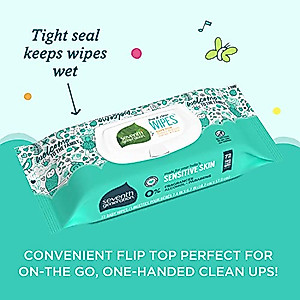Seventh Generation Baby Wipes with Snap Seal Sensitive Protection Diaper Wipes 504 Count