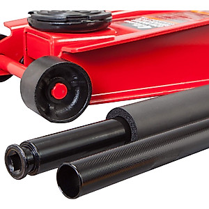 BIG RED AT84007R Torin Hydraulic Low Profile Service/Floor Jack with Dual Piston Quick Lift Pump, 4 Ton (8,000 lb) Capacity, Red