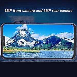 Qinlorgo Smartphone, Dark 3 Card Slots 6.53 Inch 8GB RAM 64GB ROM Unlocked for Business (US Plug)