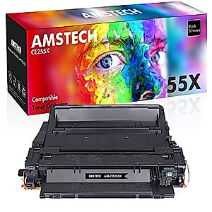 55X CE255X Toner Cartridge Replacement for HP 55X CE255X 55A CE255A Toner Cartridge for HP Enterprise P3015 P3015d P3015dn P3015x P3011 P3016 MFP M521 M525 Printer (Black, 1-Pack, High Yield)